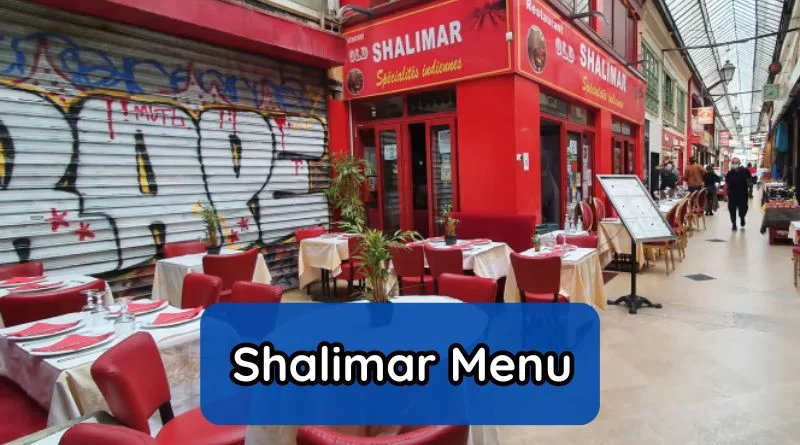 Shalimar Menu Et Tarifs Nouveaux France Carte décembre 2025