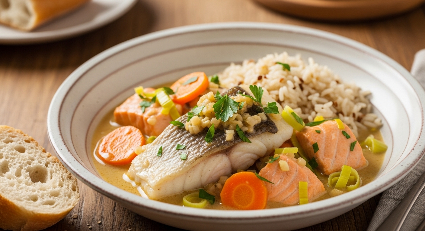 Blanquette de poissons au lait de coco