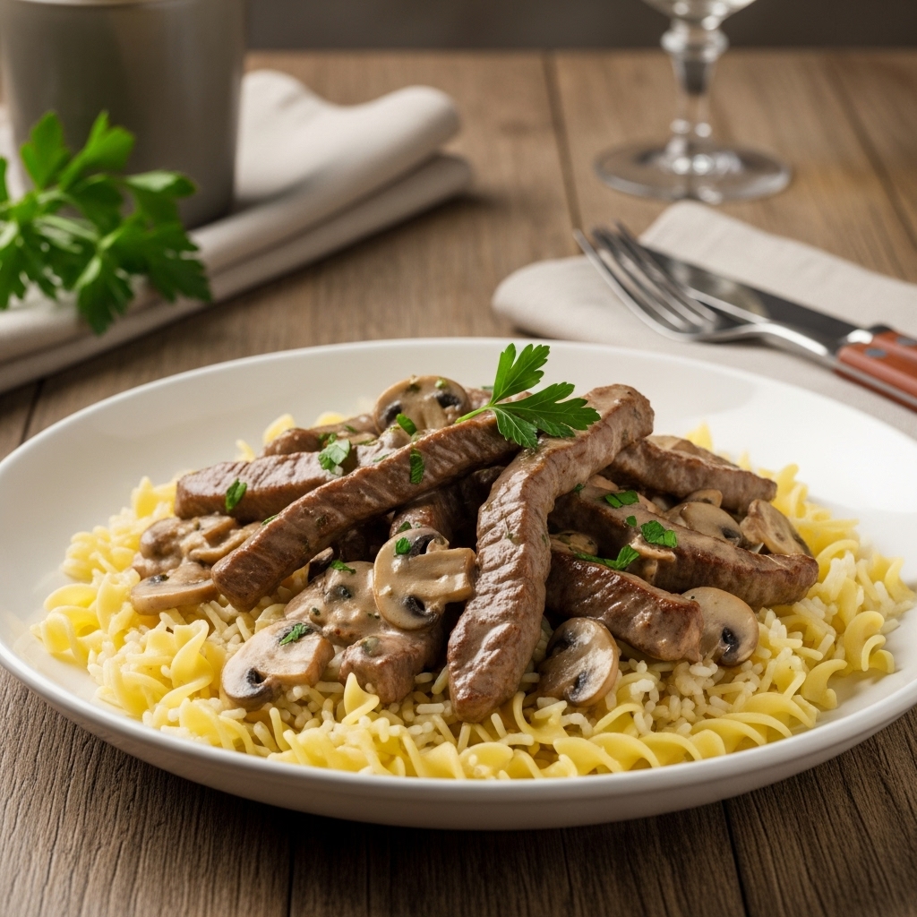 Boeuf Stroganoff Cyril Lignac